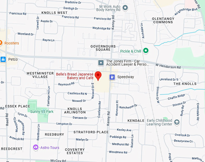 16. belle's bread japanese bakery and caf&eacute; map