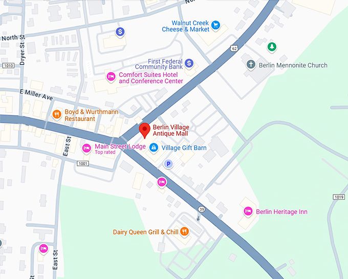 16. berlin village antique mall map