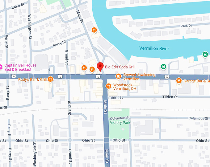 16. big ed's soda grill map