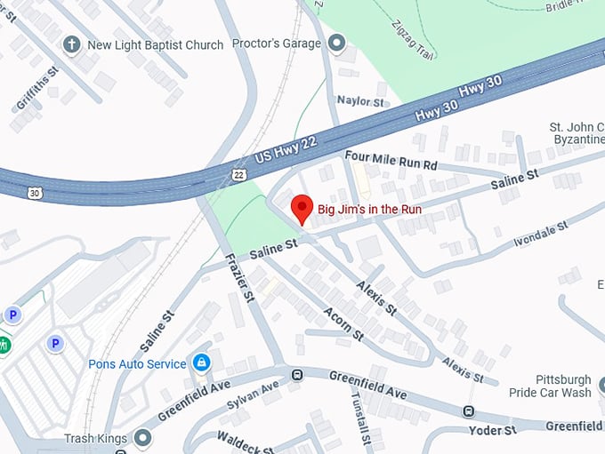 16. big jim's in the run map