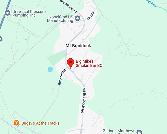 16. big mike's smokin bar b q map