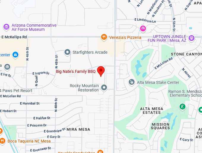 16. big nate's family bbq map