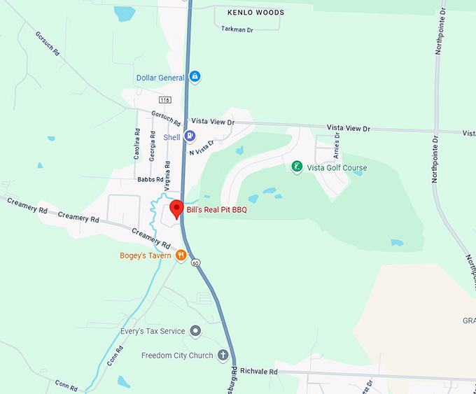 16. bill's real pit bbq map