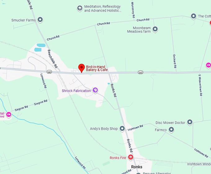 16. bird in hand bakery & cafe map