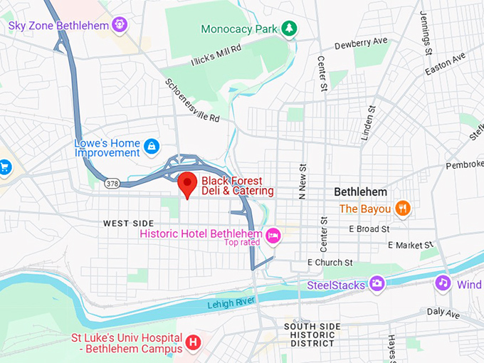 16. black forest deli & catering map