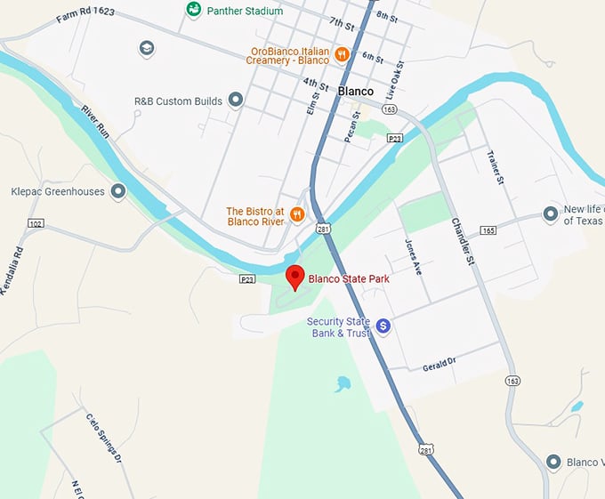 16. blanco state park map