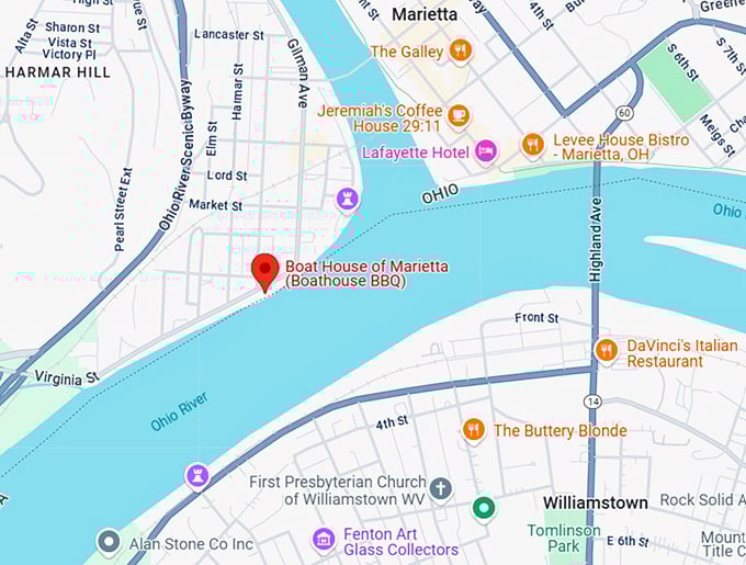 16. boat house of marietta (boathouse bbq) map