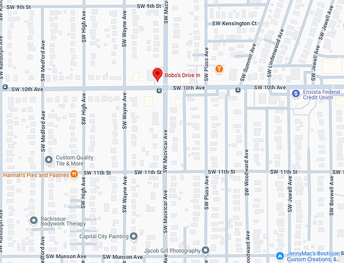 16. bobo's drive in map