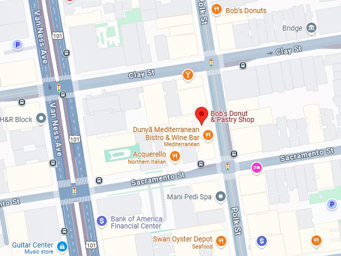 16. bob's donut & pastry shop map