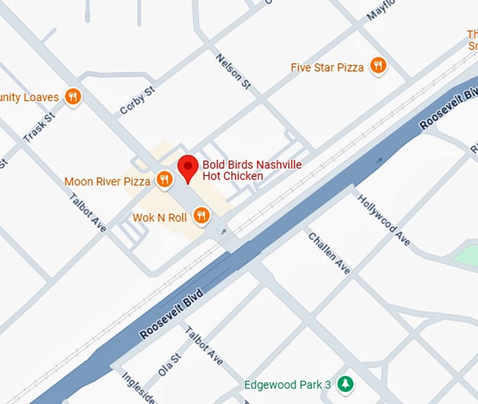 16. bold birds nashville hot chicken map