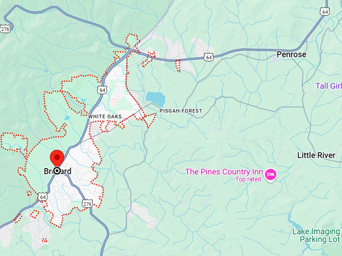 16. brevard, nc map