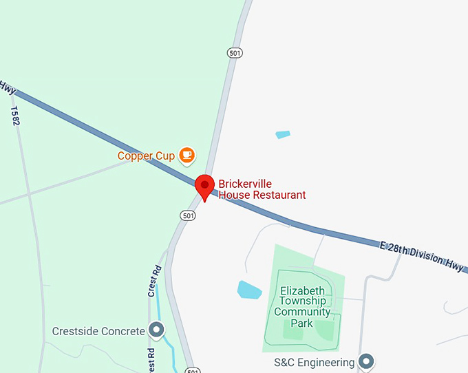 16. brickerville house restaurant map
