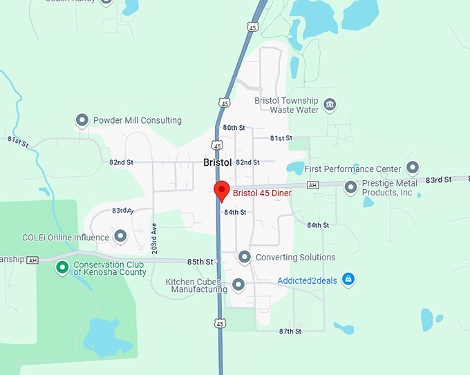 16. bristol 45 diner map