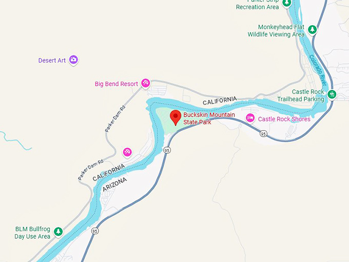 16. buckskin mountain state park map