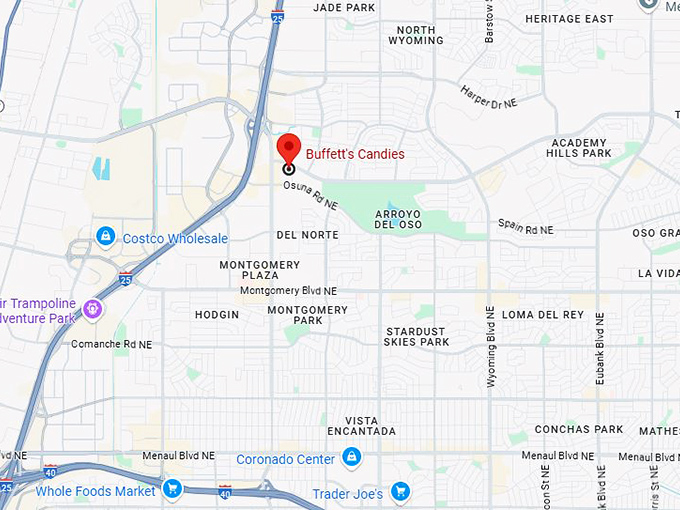 buffett's candies map