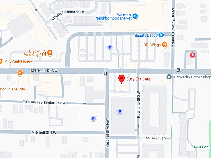 16. busy bee cafe map