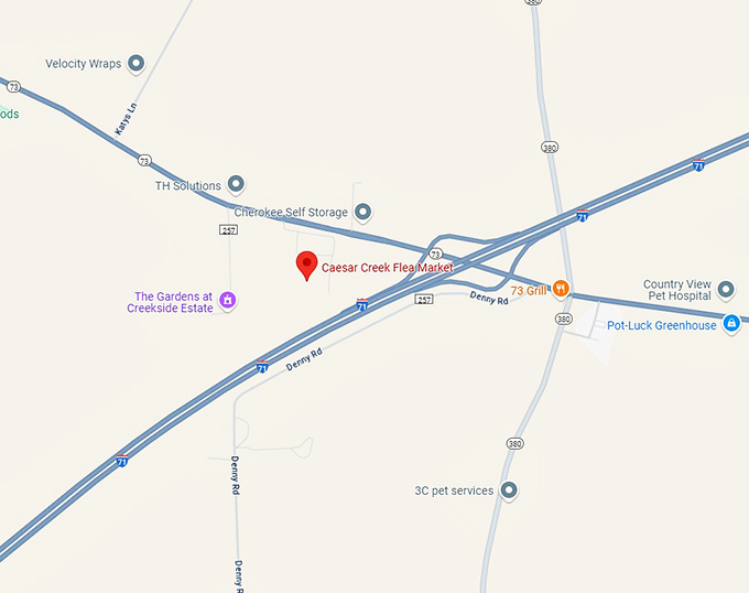 16. caesar creek flea market map