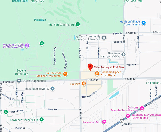 16. cafe audrey at fort ben map