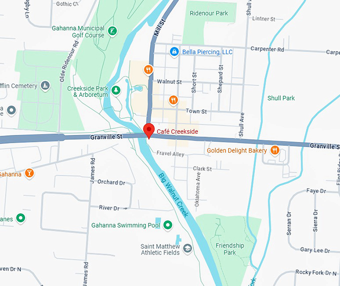 16. caf&eacute; creekside map