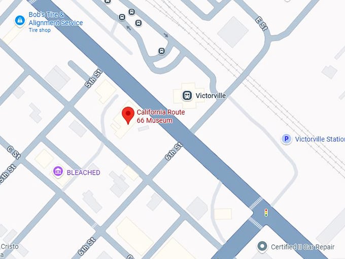 16. california route 66 museum map