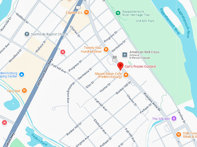 16. carl's frozen custard map