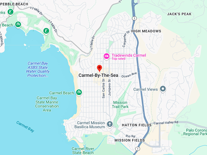 Carmel by the sea map