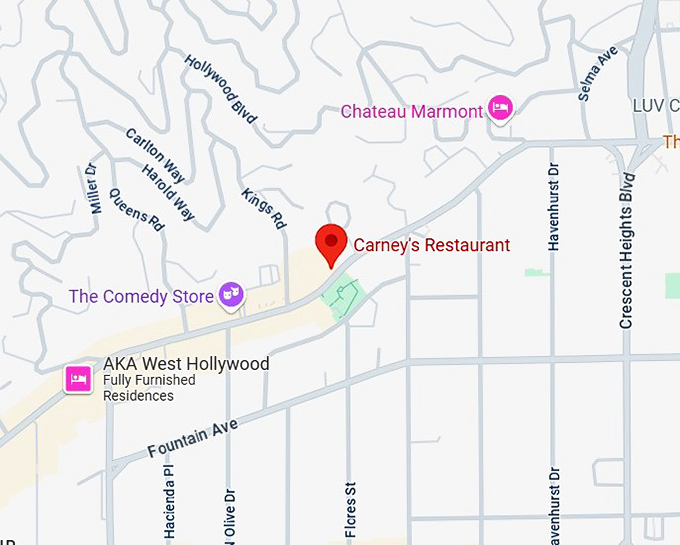 16. carney's restaurant map