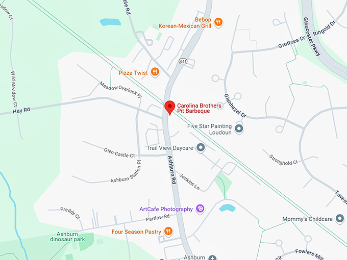 16. carolina brothers pit barbeque map
