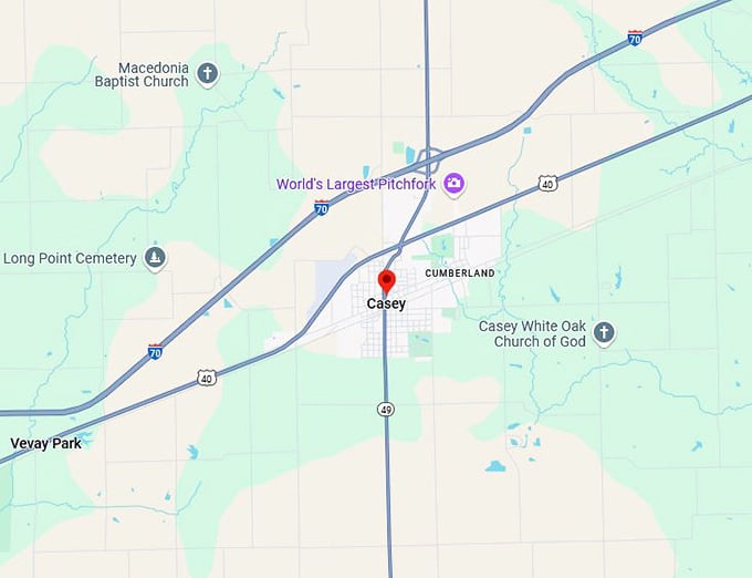 16. casey il map