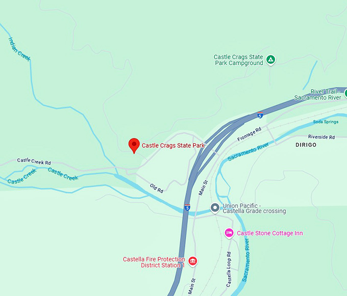 16. castle crags state park map
