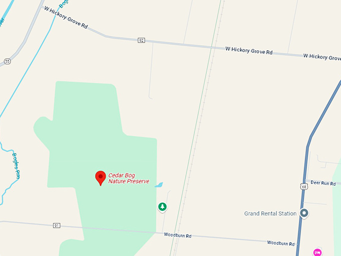 16. cedar bog nature preserve map