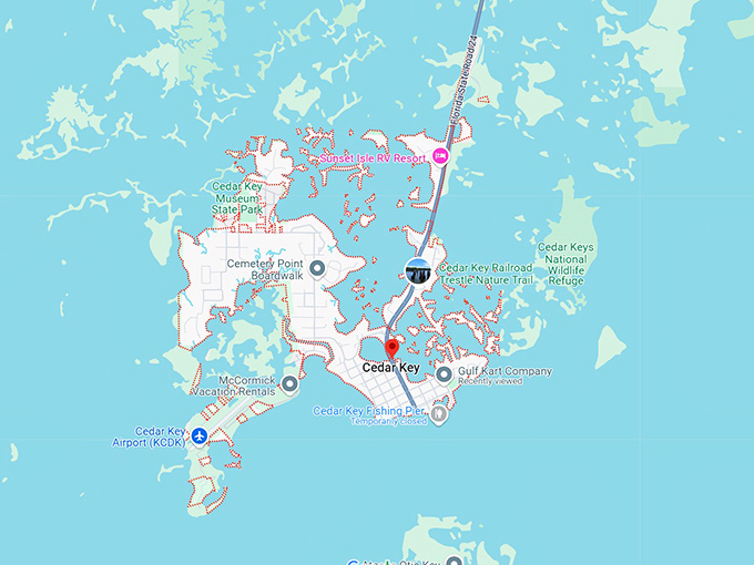 16. cedar key, fl map
