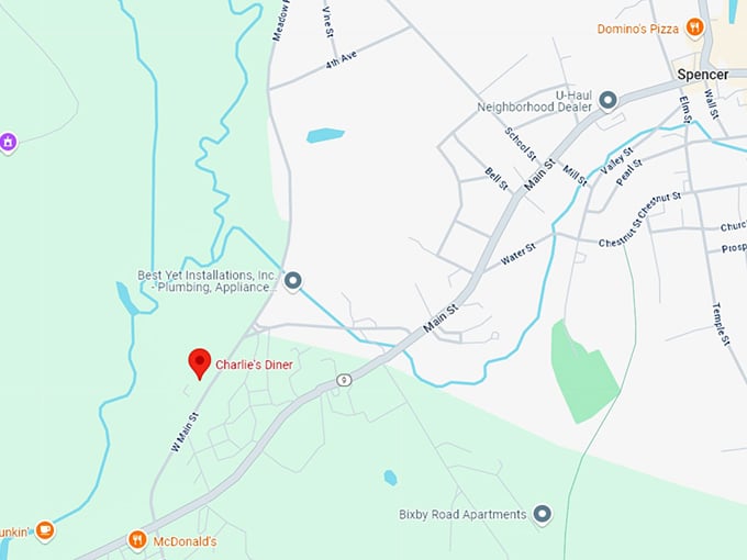 16. charlie's diner map