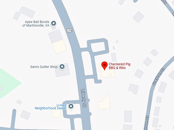 16. checkered pig bbq & ribs map