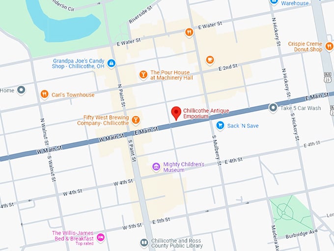 16. chillicothe antique emporium map
