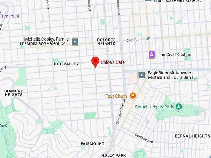 16. chloe's cafe map