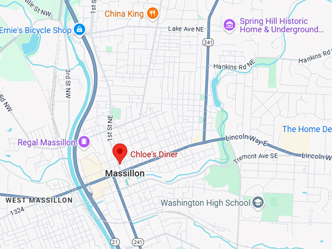 16. chloe's diner map