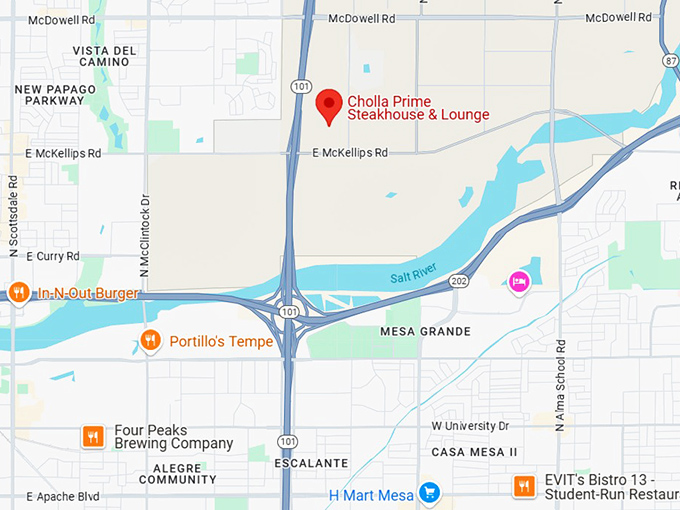 16. cholla prime steakhouse & lounge map