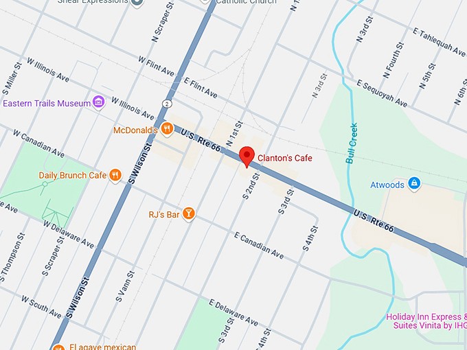 16. clanton's cafe map