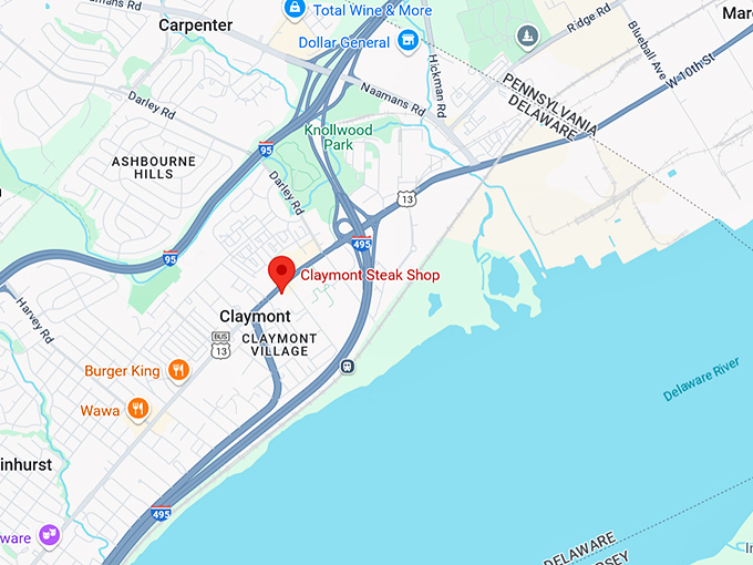 16. claymont steak shop map
