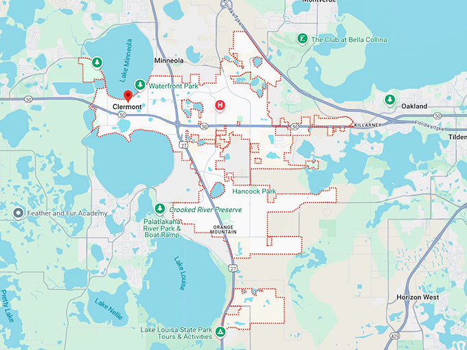 16. clermont, fl map