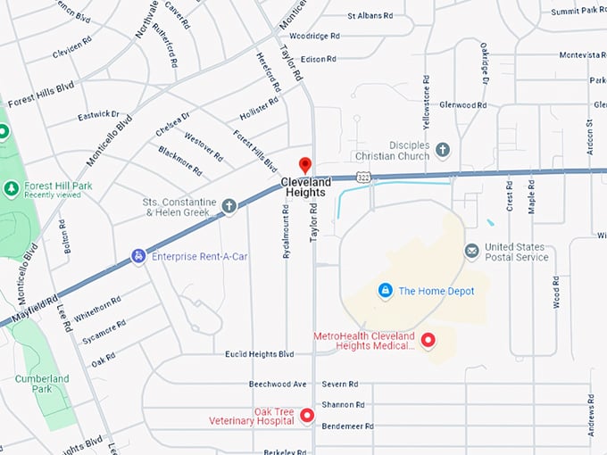 cleveland heights map