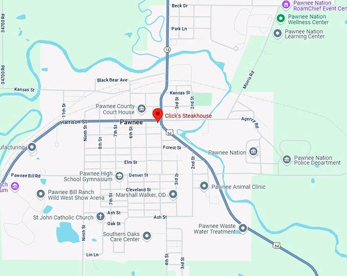 16. click's steakhouse map
