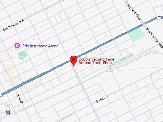 16. cobb's second time around thrift shop map