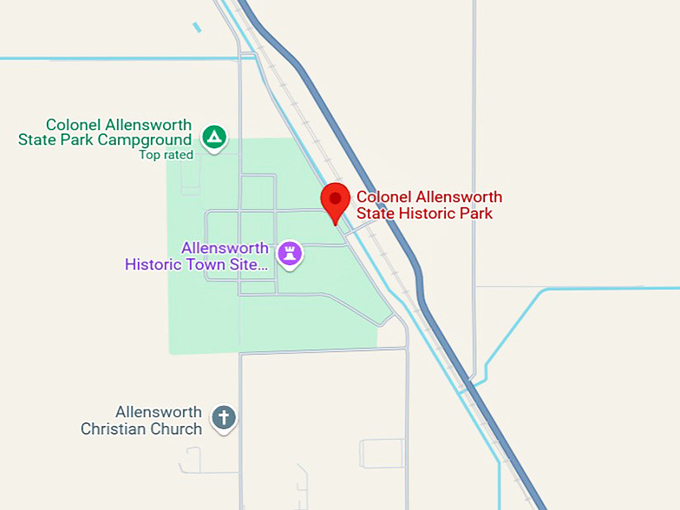 16. colonel allensworth state historic park map