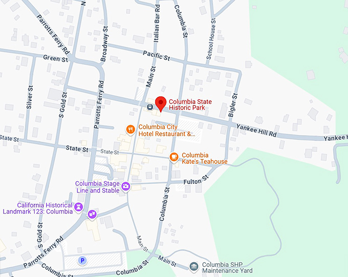 16. columbia state historic park map