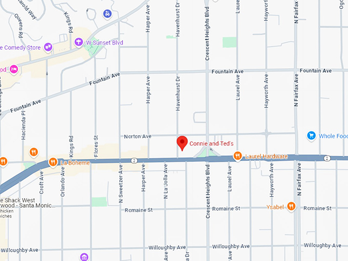 connie and ted's map