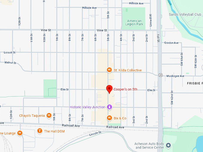 16. cooper's on 5th map