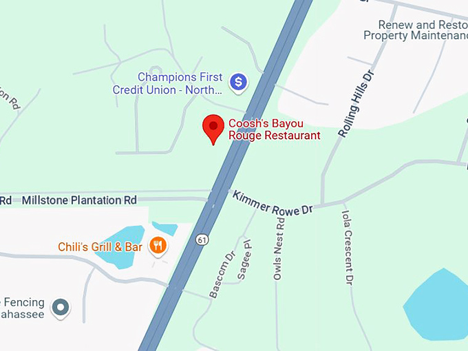16. coosh's bayou rouge restaurant map