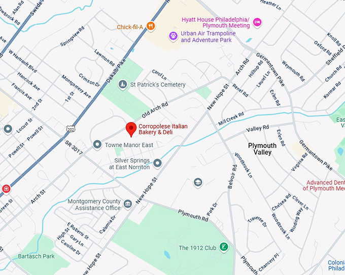 16. corropolese italian bakery & deli map
